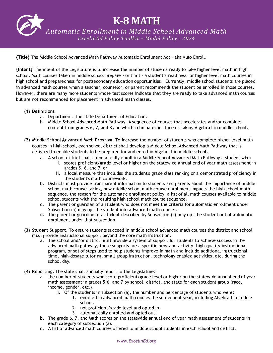 Math Policy